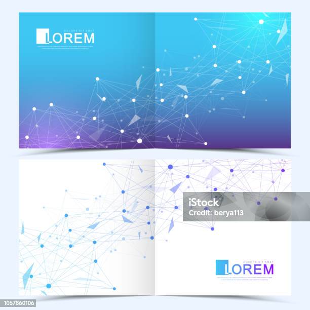 Template Vektor Modern Untuk Brosur Sampul Persegi Selebaran Katalog