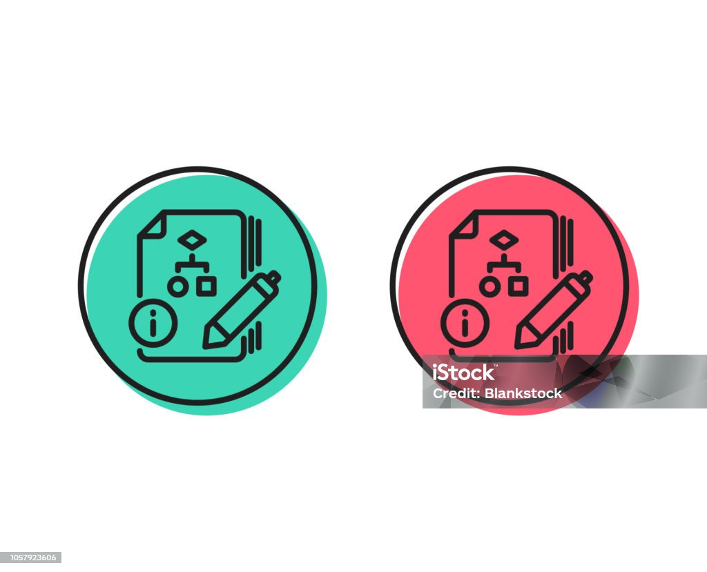 Documentation With Algorithm Line Icon Technical Instruction Sign