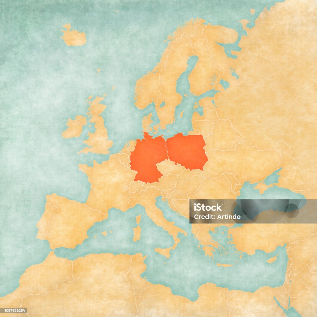 Karta Över Europa Tyskland Och Polen-vektorgrafik och fler bilder på ... Karta Över Europa Tyskland Och Polen-vektorgrafik och fler bilder på ...