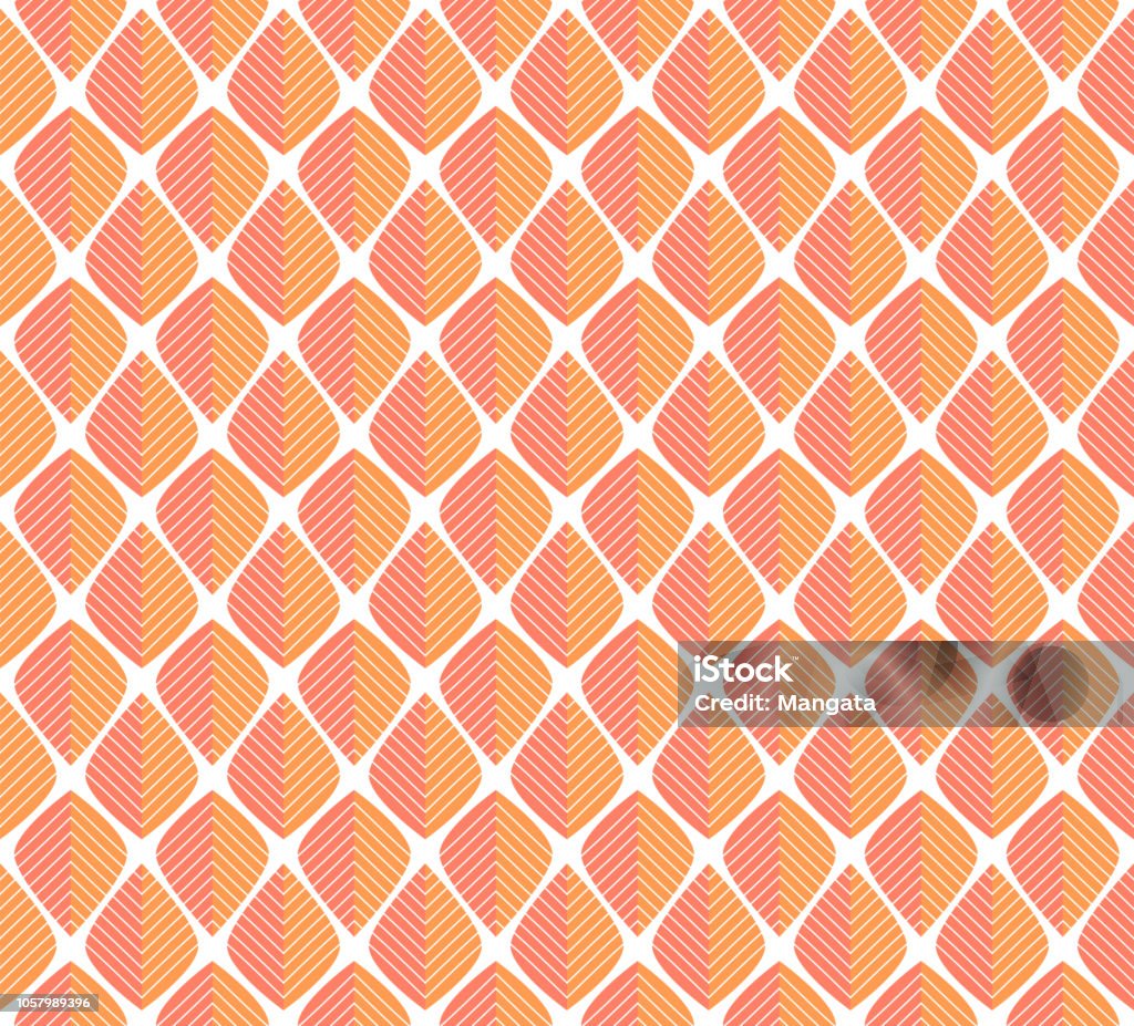 Vector Leaf Seamless Pattern Abstract Leaves Texture Stock Illustration