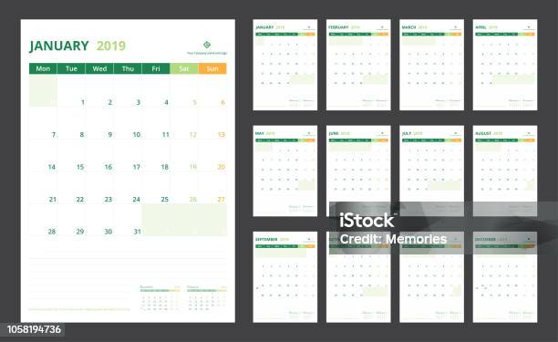 Perencana Kalender 2019 Diatur Untuk Ukuran Desain Template A4 Mulai ... Perencana Kalender 2019 Diatur Untuk Ukuran Desain Template A4 Mulai ...