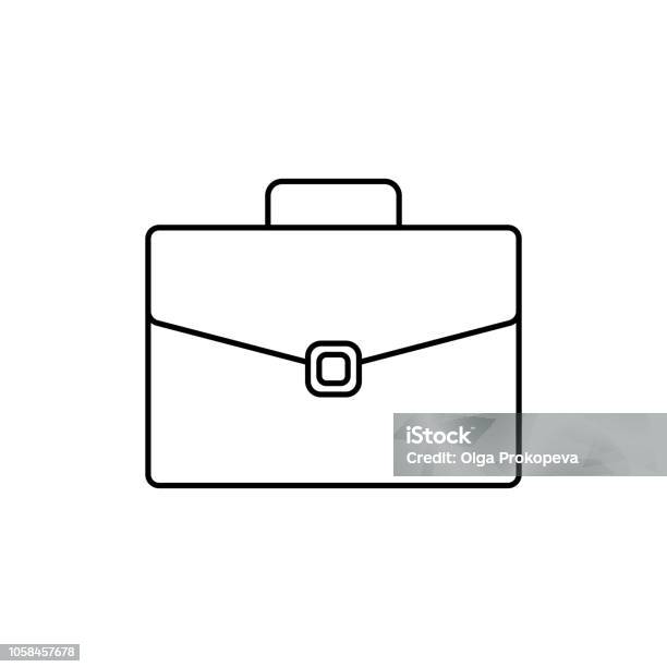 Pictogram Van De Lijn Werkmap Overzicht Vector Teken Lineaire Stijl