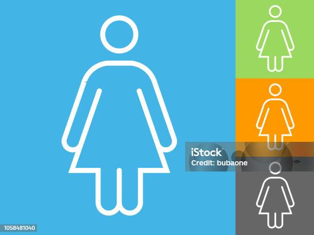 Woman Stick Figure Icon Stock Illustration Download Image Now Adult