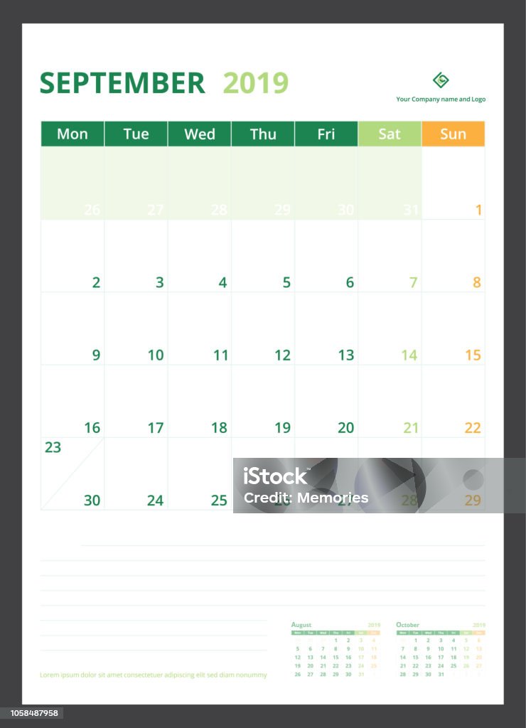 Perencana Kalender 2019 Untuk Ukuran Desain Template A4 September ... Perencana Kalender 2019 Untuk Ukuran Desain Template A4 September ...