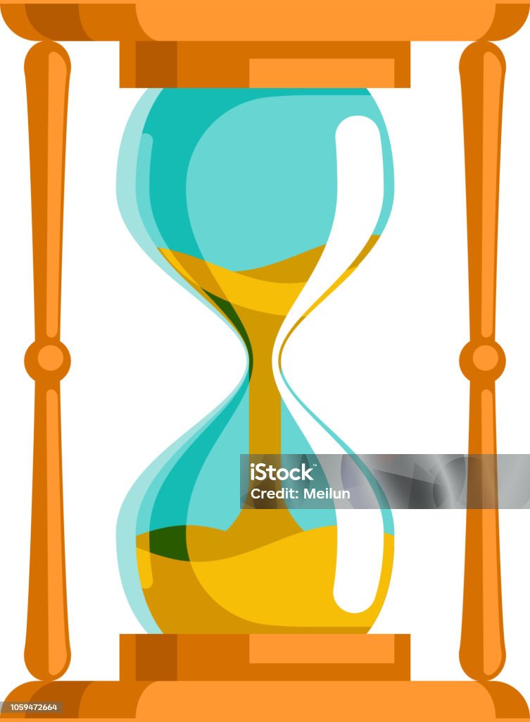Sand Hourglass Time Leak Concept Flat Design Vector Illustration Stock ... Sand Hourglass Time Leak Concept Flat Design Vector Illustration Stock ...
