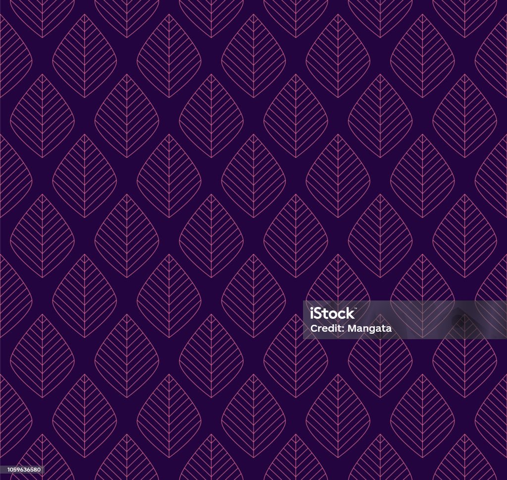 Vector Leaf Seamless Pattern Abstract Leaves Texture Stock Illustration