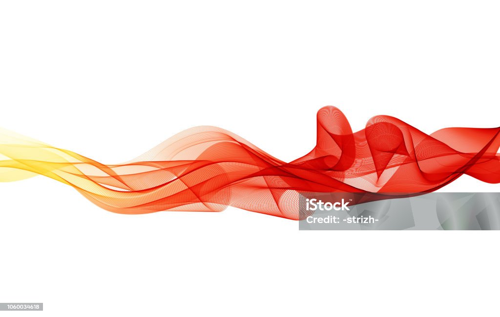 Abstract Orange Color Wave Design Element Curve Flow Orange Motion