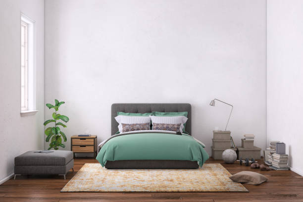 Free Stock Photo of Bright airy bedroom with simple decor | Download ...