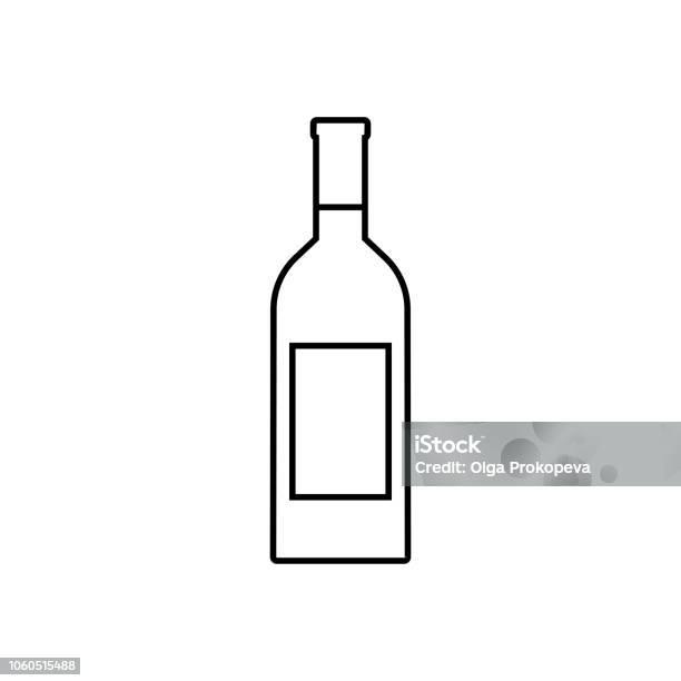 Weinflascheübersichtsymbol Moderne Minimal Flache Designstil ... Weinflascheübersichtsymbol Moderne Minimal Flache Designstil ...