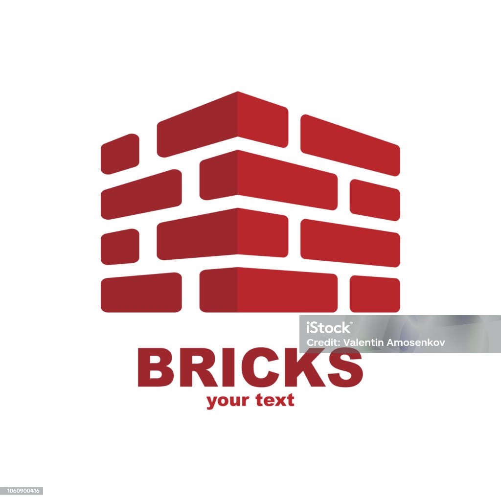 Brique Construction Logo Template Vecteur Emblème Design Concept