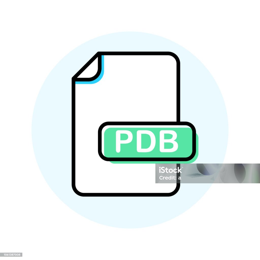 Vetores De Formato De Arquivo Pdb Ícone Cor Da Linha De Extensão E Mais