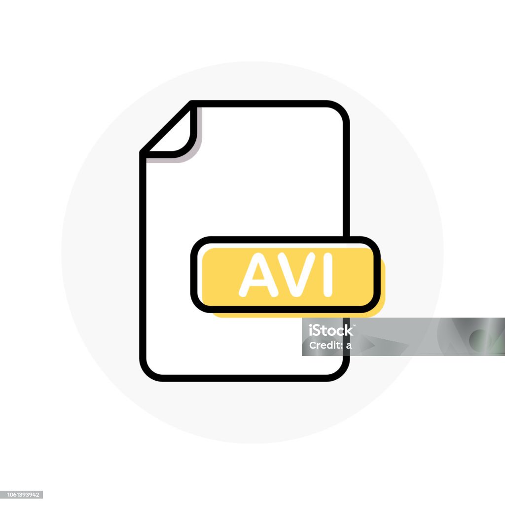 Avi File Format Extension Color Line Icon Stock Illustration - Download ... Avi File Format Extension Color Line Icon Stock Illustration - Download ...