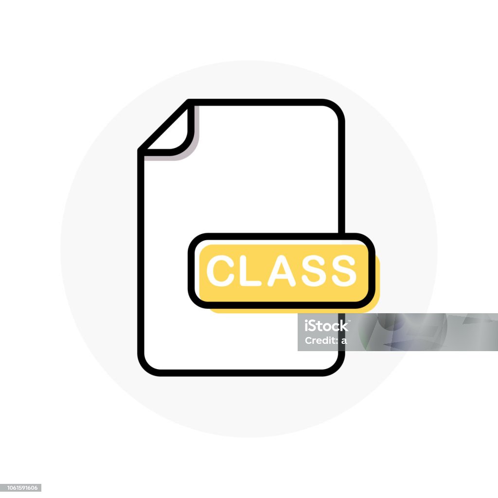 Class File Format Extension Color Line Icon Stock Illustration ... Class File Format Extension Color Line Icon Stock Illustration ...