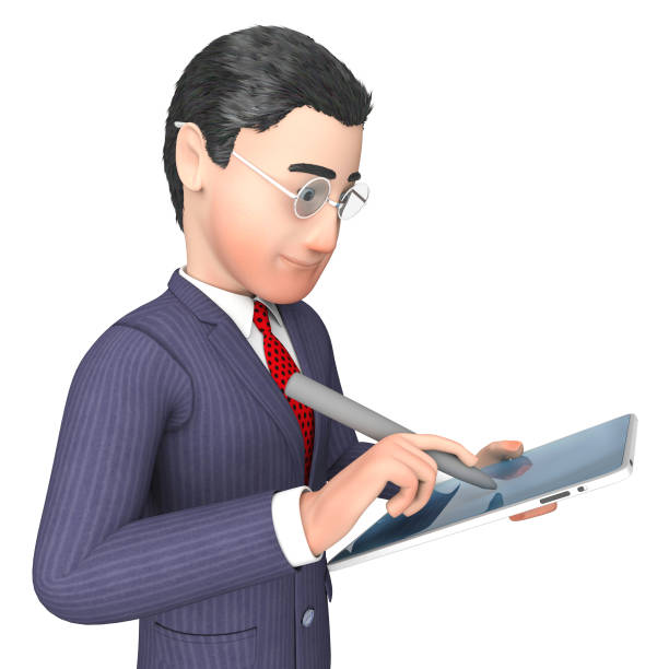 Free Stock Photo of Businessman Character Represents Progress Report ...