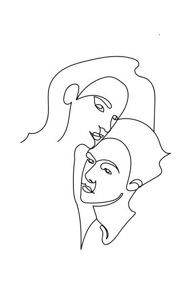 1 000 Couples Kissing And Hugging Drawings Stock Illustrations