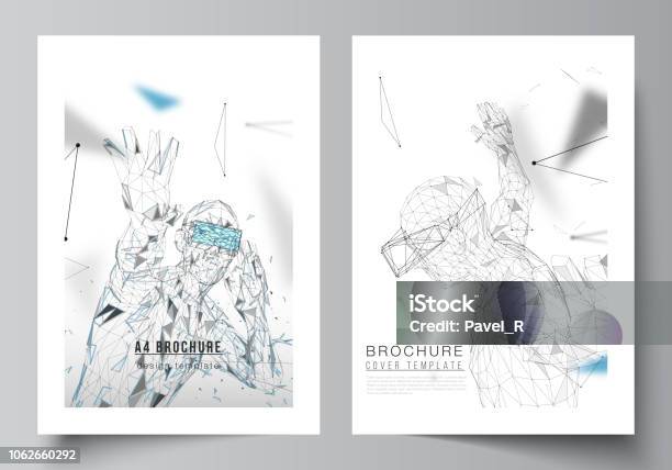 Tata Letak Vektor Format A4 Template Desain Mockups Sampul Modern Untuk