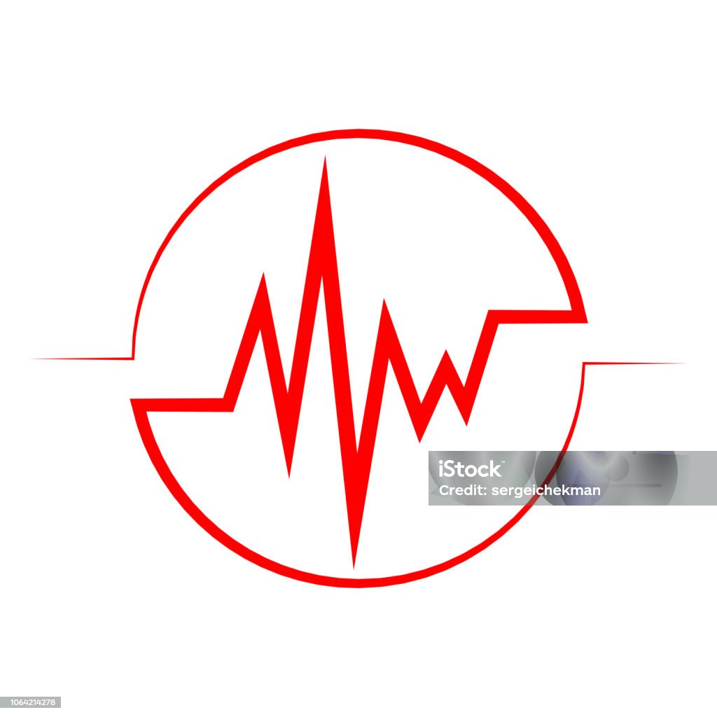 Herzschlagsymbol Im Kreis Vektorillustration Stock Vektor Art und mehr ... Herzschlagsymbol Im Kreis Vektorillustration Stock Vektor Art und mehr ...