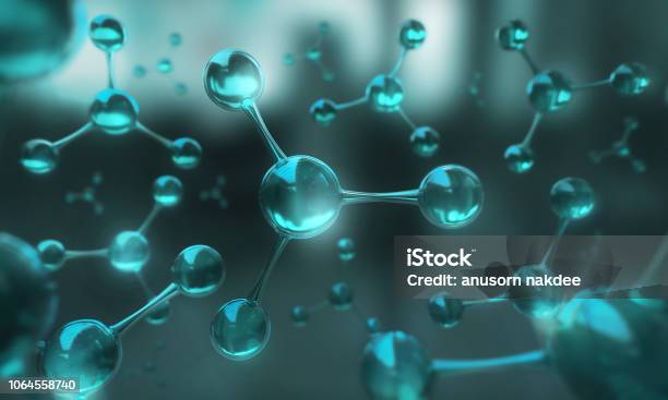 Latar Belakang Sains Dengan Molekul Atau Atom Struktur Abstrak Untuk