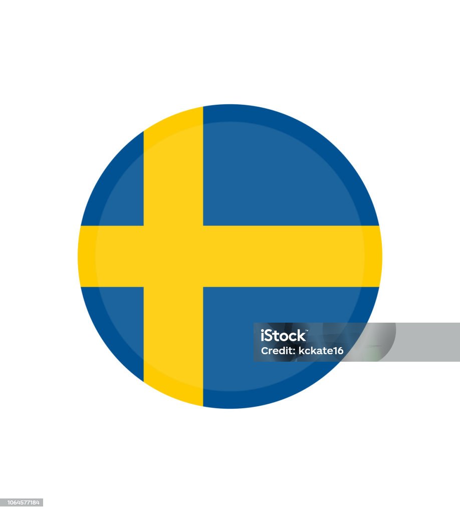 Original And Simple Sweden Flag Isolated Vector In Official Colors And