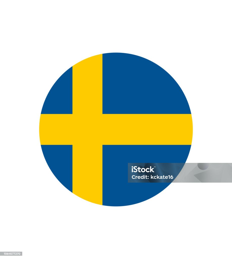 Original And Simple Sweden Flag Isolated Vector In Official Colors And