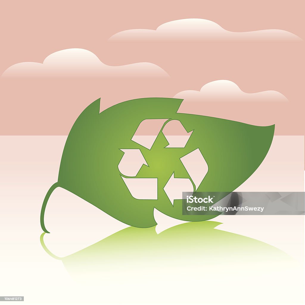 Ilustración De Hoja Con Logo De Reciclar Y Más Vectores Libres De Derechos De Conservación Del