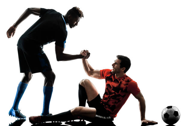 Free Stock Photo of Soccer players pushing each other for a ball ...