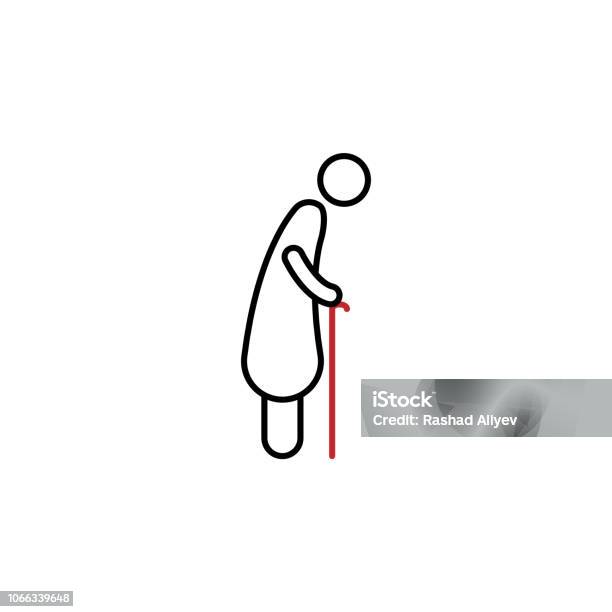 Icône De Gériatrie 2 De Ligne Colorée Illustration De Lélément Simple