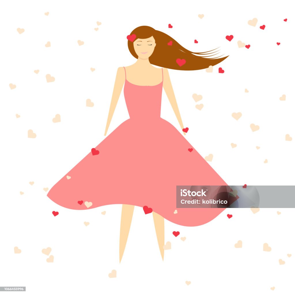Vector Girl In Love Stock Illustration Download Image Now Art