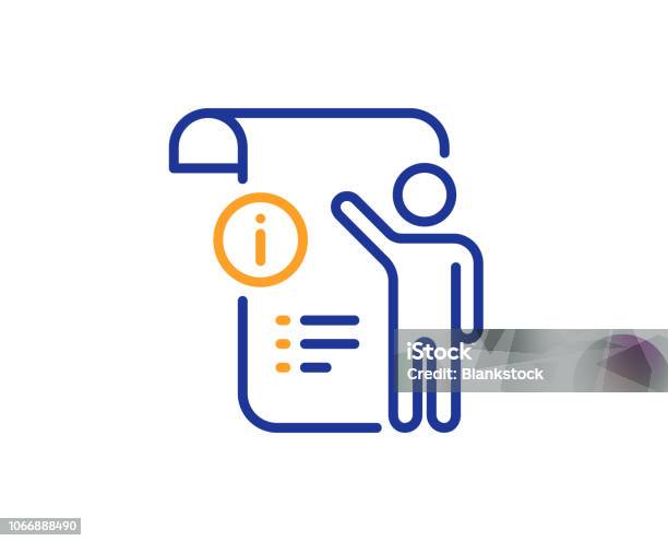 Icône De Ligne Manuel Doc Signe De Linstruction Technique Vector