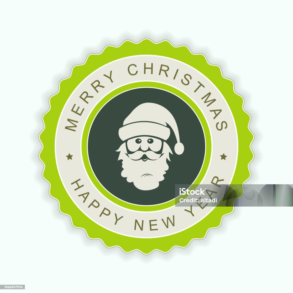Lambang Hijau Bulat Dengan Siluet Wajah Santa Claus Ilustrasi Stok ... Lambang Hijau Bulat Dengan Siluet Wajah Santa Claus Ilustrasi Stok ...