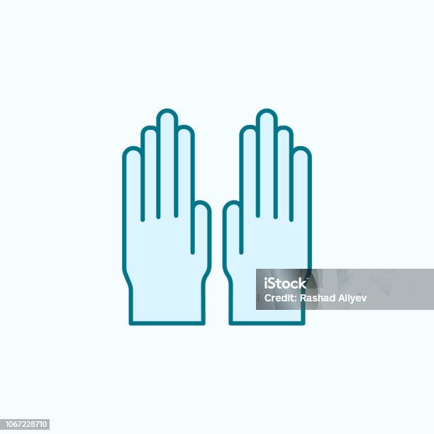 Icône De Gants 2 De Ligne Colorée Illustration De Lélément Simple De