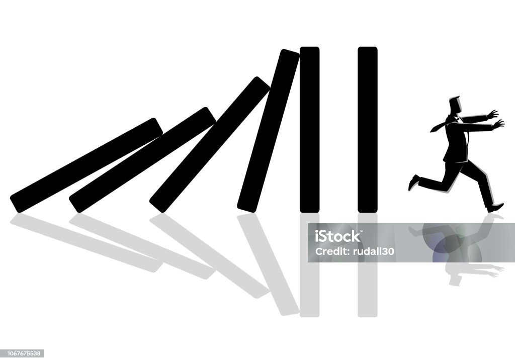 Pengusaha Melarikan Diri Dari Efek Domino Ilustrasi Stok - Unduh Gambar ... Pengusaha Melarikan Diri Dari Efek Domino Ilustrasi Stok - Unduh Gambar ...