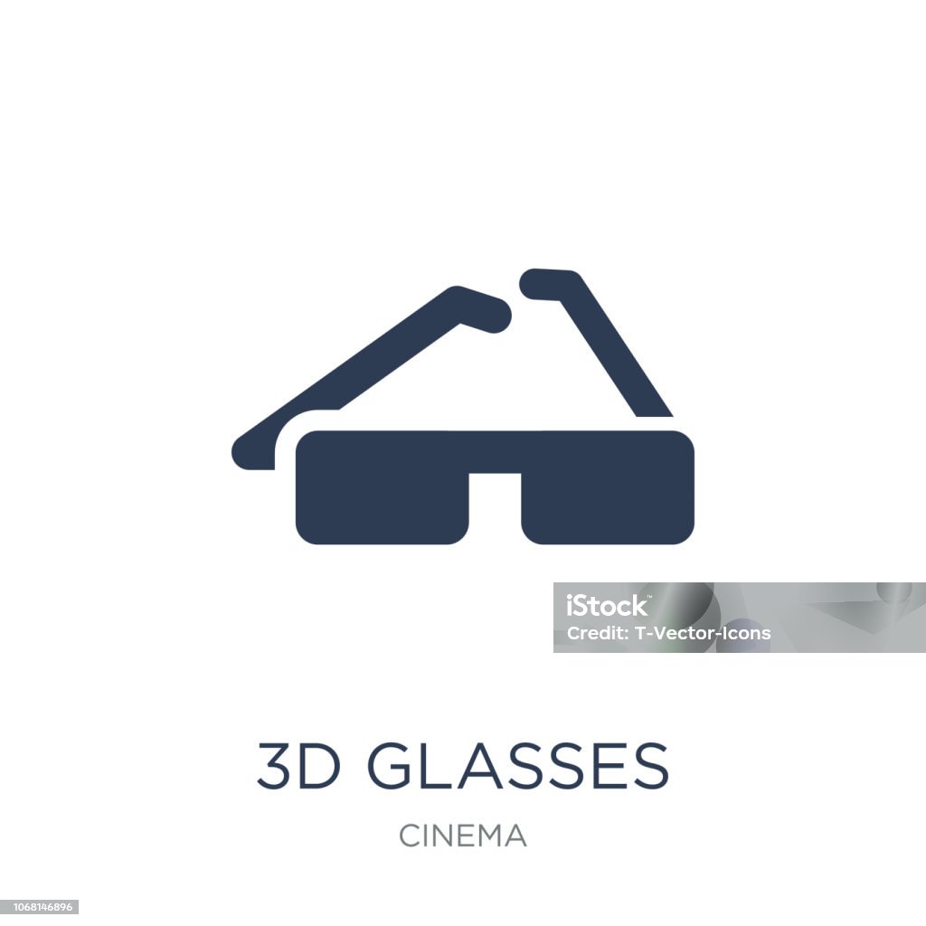 3d Brillesymbol Trendige Flache Vektor 3d Brille Symbol Auf Weißem ... 3d Brillesymbol Trendige Flache Vektor 3d Brille Symbol Auf Weißem ...