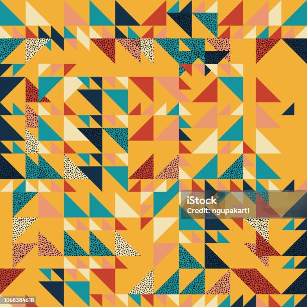 Latar Belakang Abstrak Pola Segitiga Mulus Dengan Tekstur Geometris