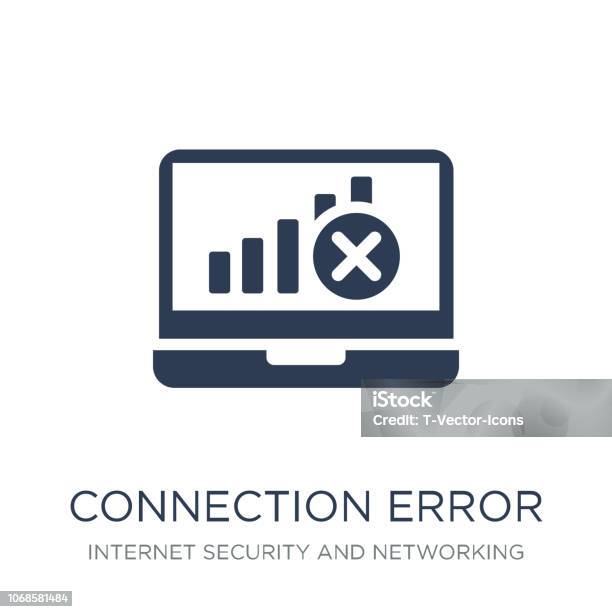 Connection Error Icon Trendy Flat Vector Connection Error Icon On White ... Connection Error Icon Trendy Flat Vector Connection Error Icon On White ...