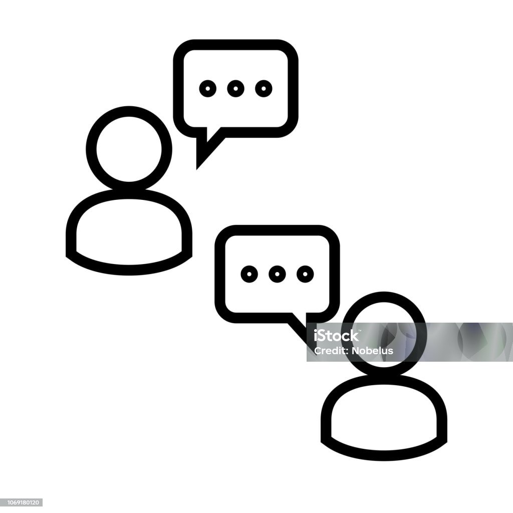 Icône De Chat Signe De Discours De Bulle Conversation Symbole De La