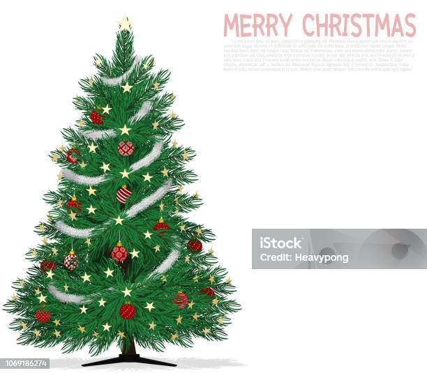 Pohon Natal Yang Dihiasi Terisolasi Dengan Latar Belakang Transparan