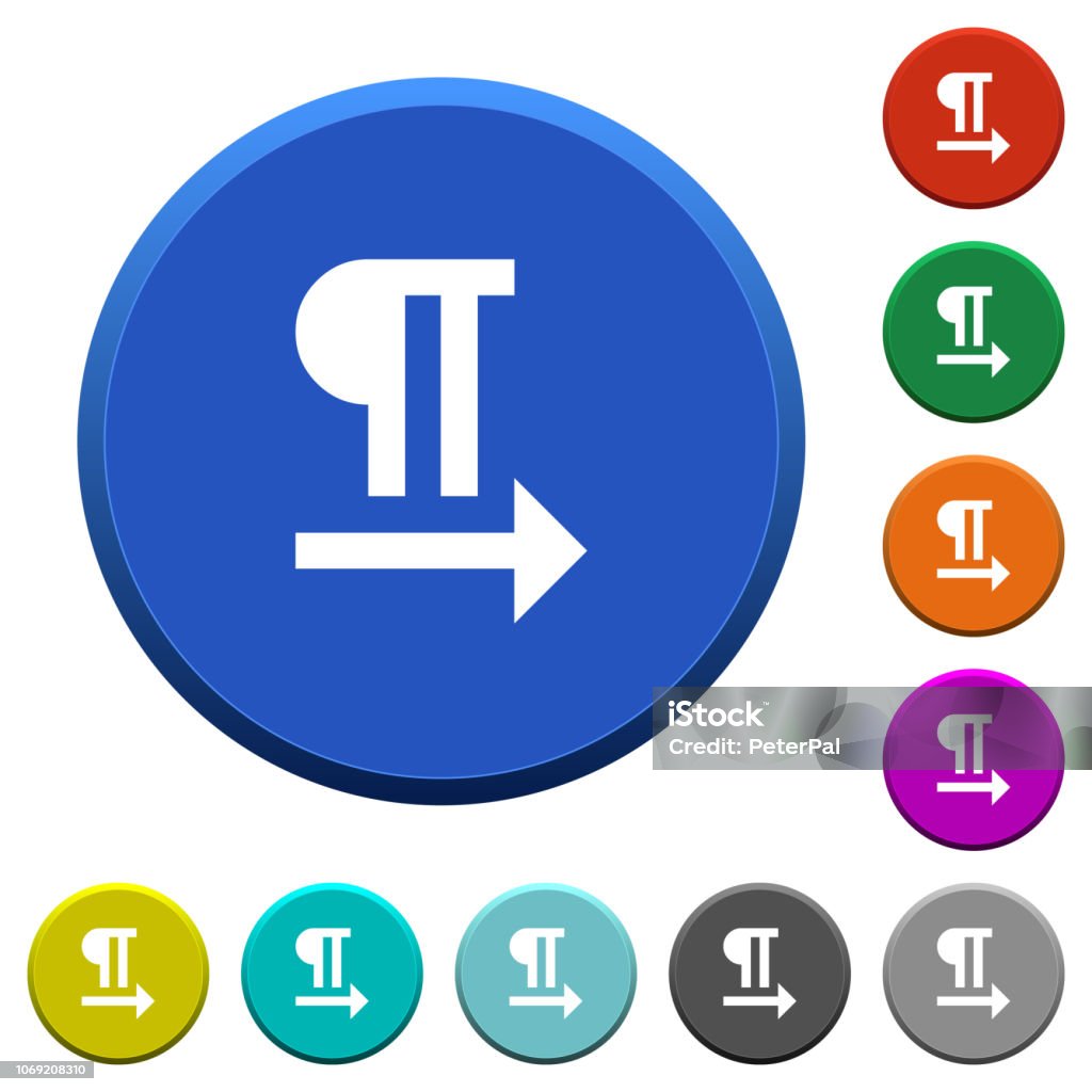 Left To Right Text Direction Beveled Buttons Stock Illustration ... Left To Right Text Direction Beveled Buttons Stock Illustration ...