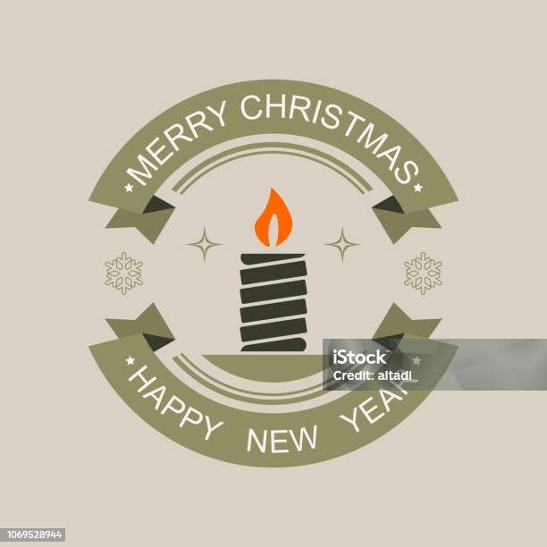 Tanda Bulat Natal Dari Rona Hitam Hijau Dengan Siluet Lilin Dengan Api ... Tanda Bulat Natal Dari Rona Hitam Hijau Dengan Siluet Lilin Dengan Api ...
