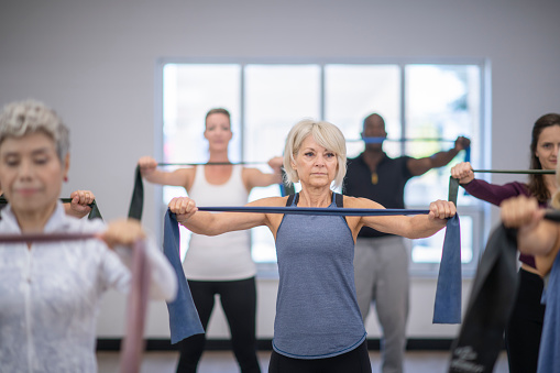 Exercise Bands Stock Photo - Download Image Now - Senior Adult, Yoga ... Exercise Bands Stock Photo - Download Image Now - Senior Adult, Yoga ...