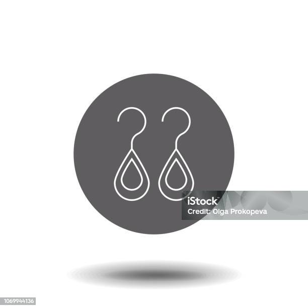 Ohrringsymbol Trendige Moderne Flach Linear Vektorohrringicon Auf ... Ohrringsymbol Trendige Moderne Flach Linear Vektorohrringicon Auf ...