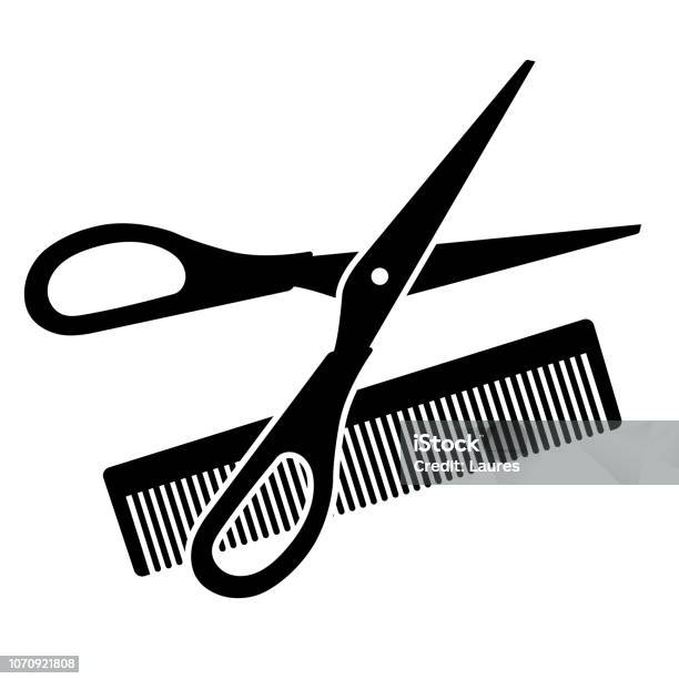 Gunting Dan Sisir Penataan Rambut Ilustrasi Stok Unduh Gambar
