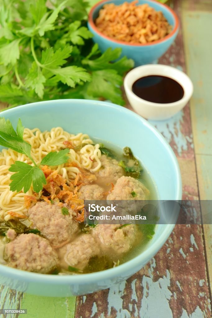 Bakso Famous Traditional Indonesian Street Food Meatballs With Noodles