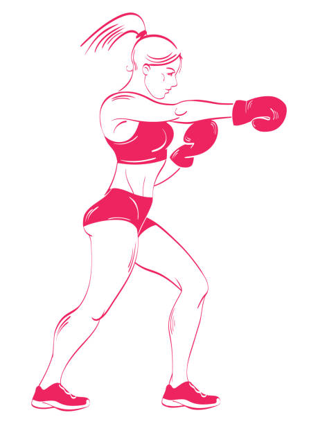 50 Beautiful Woman Boxing Gloves Stock Illustrations Royalty Free