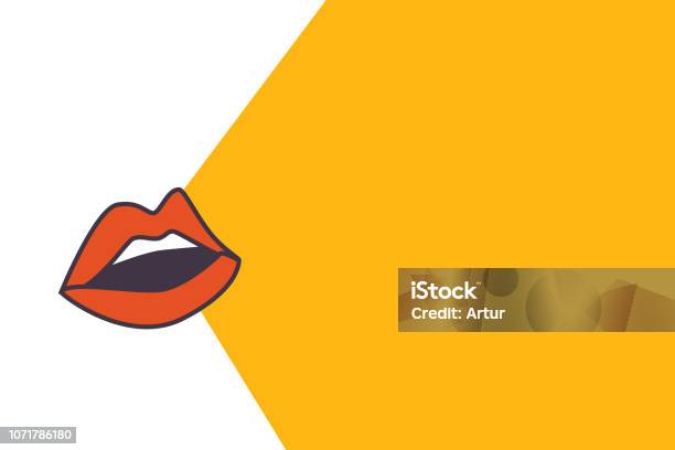 Desain Datar Vector Ilustrasi Kosong Esp Template Copy Teks Ruang Untuk