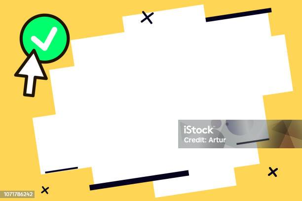 Desain Datar Ilustrasi Vektor Kosong Esp Template Salin Teks Ruang