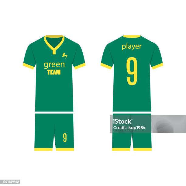 Tshirt Spor Futbol Forma Vektör Çizim Tasarım Şablonu Stok Vektör