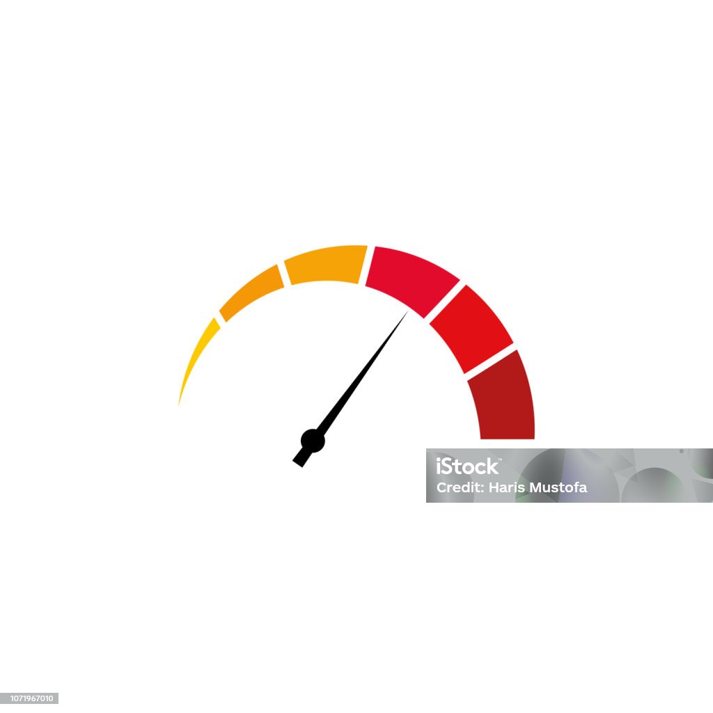 Ilustrasi Vektor Template Desain Grafis Speedometer Terisolasi