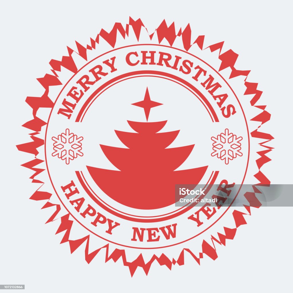 Stempel Bulat Natal Berwarna Merah Dengan Siluet Pohon Natal Abstrak ... Stempel Bulat Natal Berwarna Merah Dengan Siluet Pohon Natal Abstrak ...