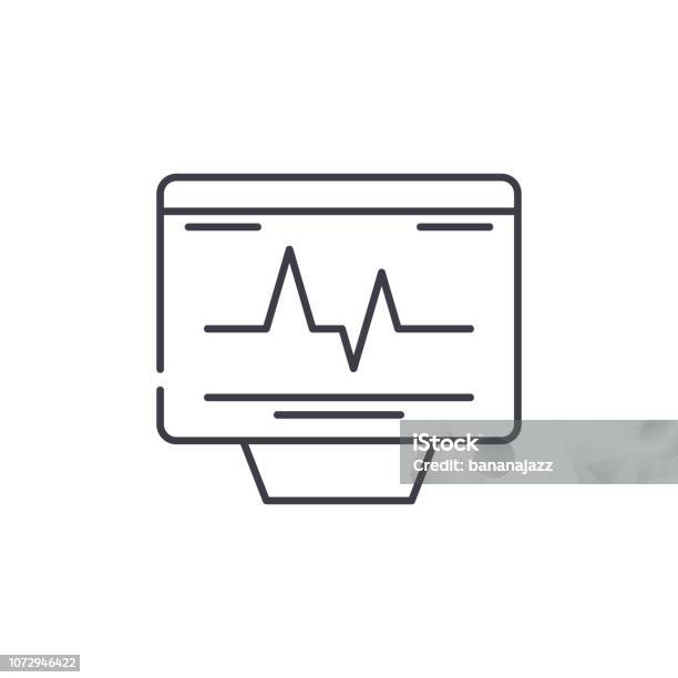Ilustración De Concepto De Icono De Línea De Control Cardiovascular
